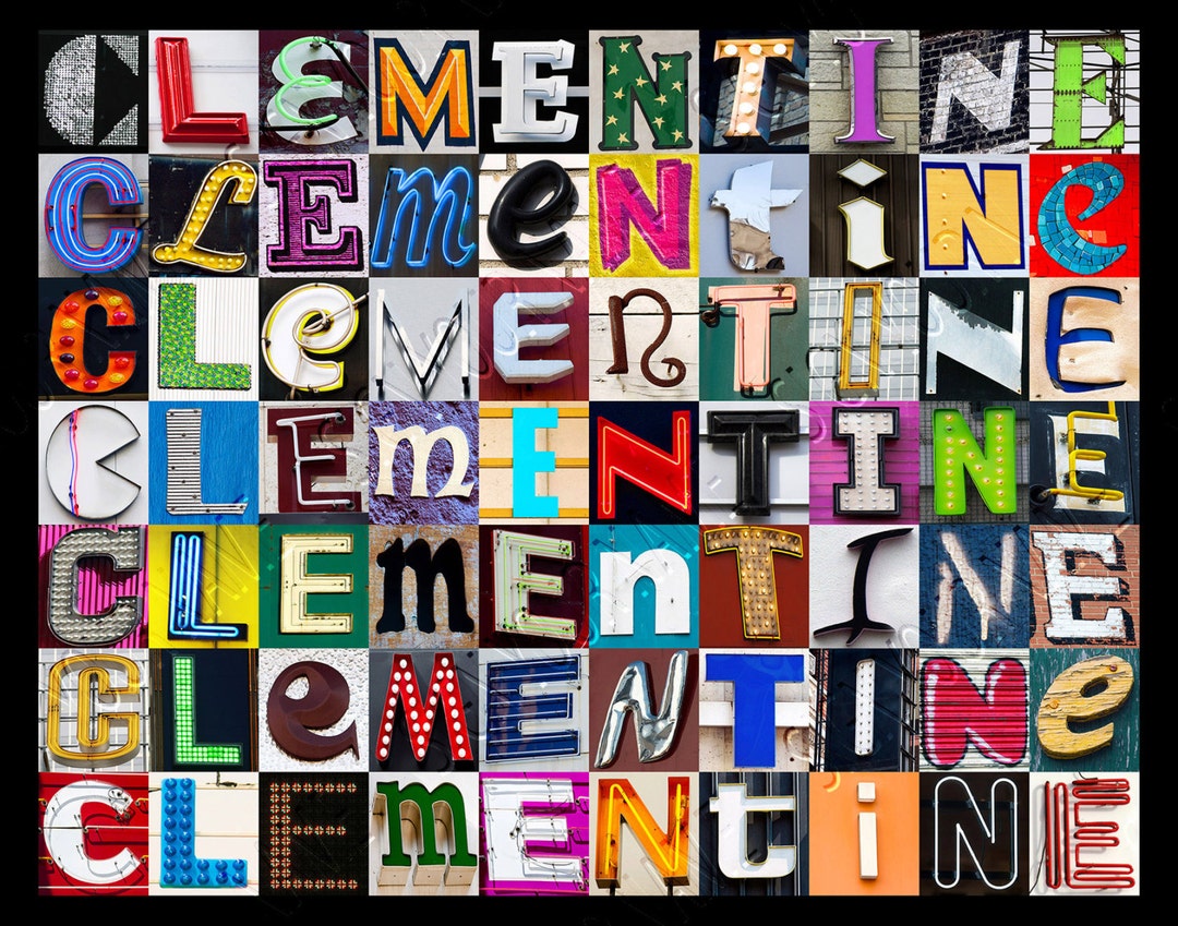 Personalized Poster Featuring CLEMENTINE Showcased in Photos of Sign ...