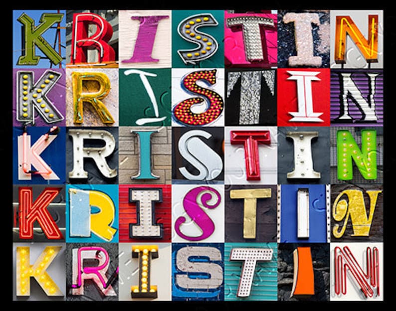 KRISTEN or KRISTIN Personalized Poster Featuring Showcased in Photos of ...