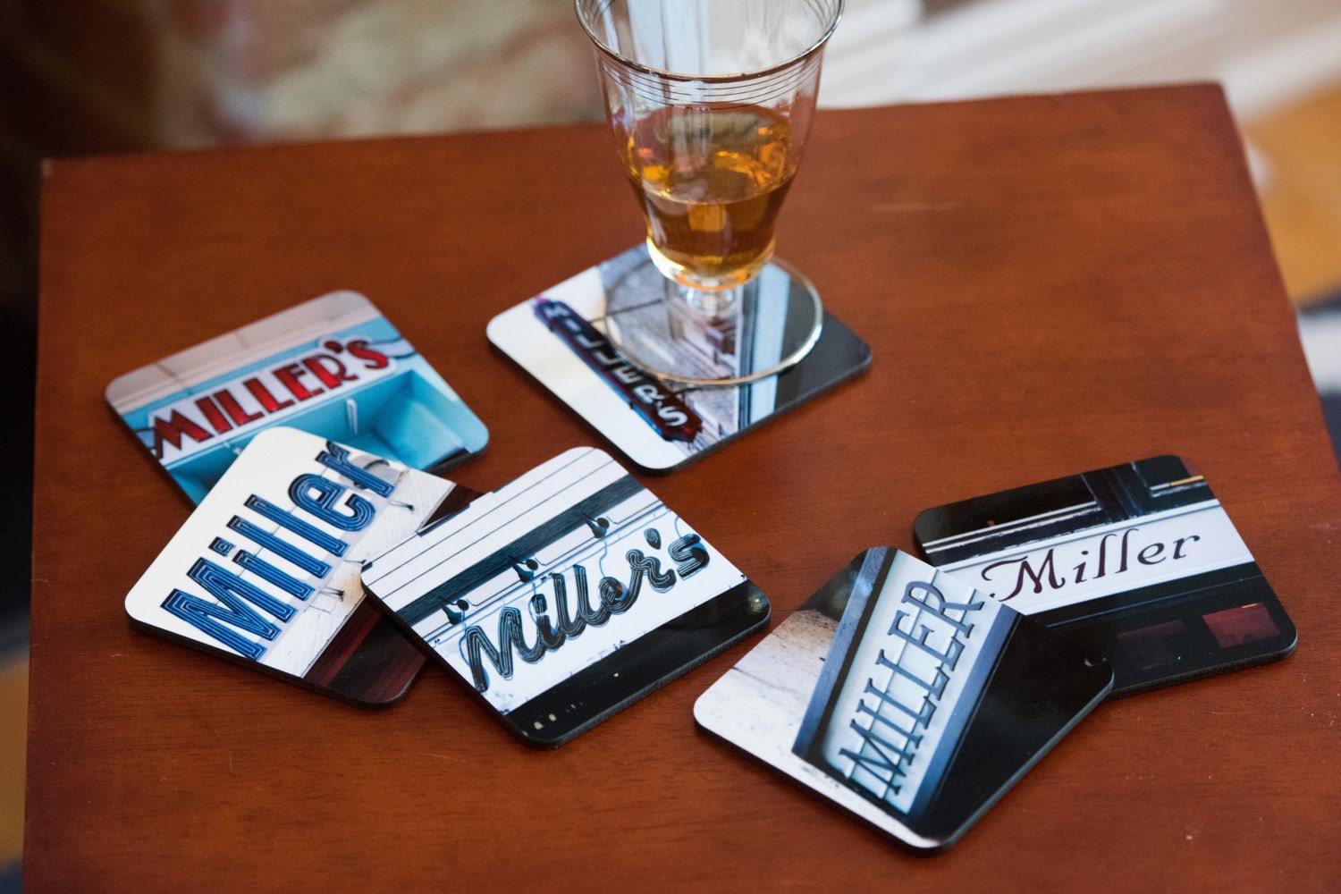 Personalized Coasters featuring names from photos of signs | Etsy