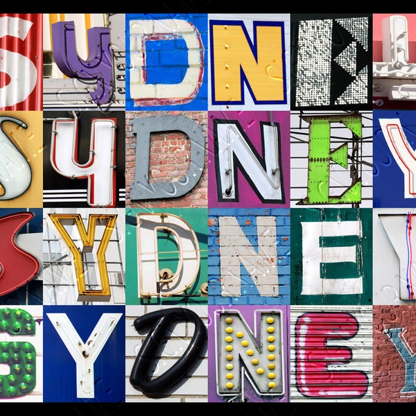 Sydney Name Art - Etsy
