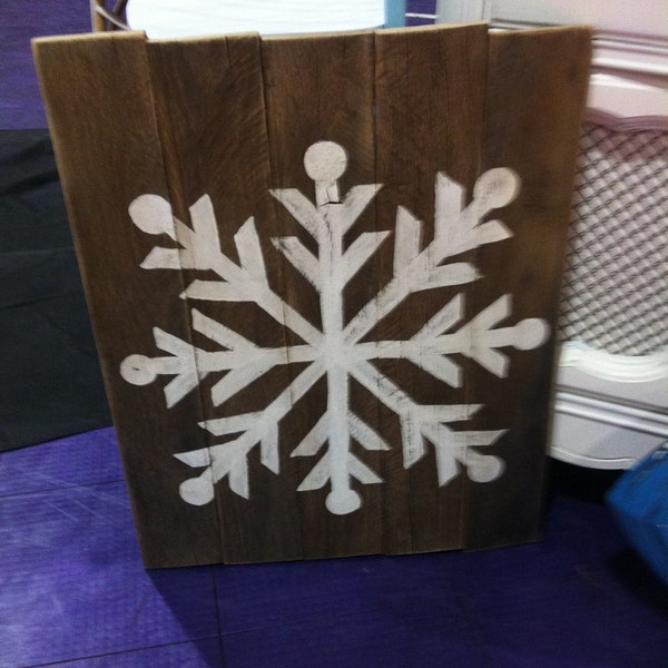 Pallet Snowman - Etsy