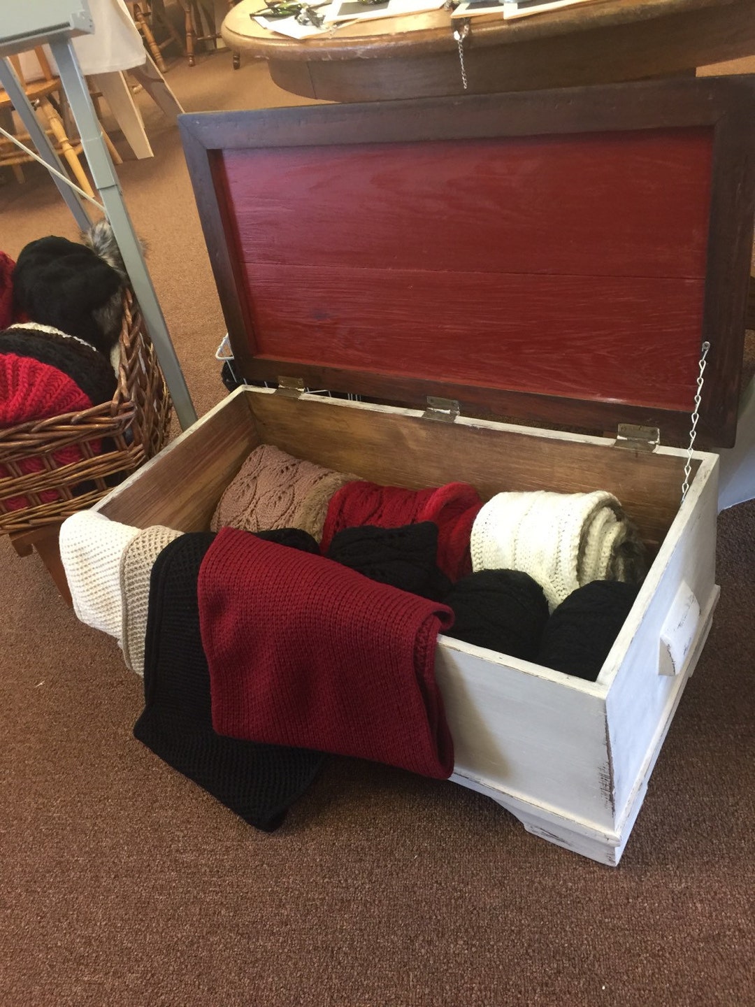 Refinished Solid Wood Small Storage Chest/trunk Hope is the Anchor of ...