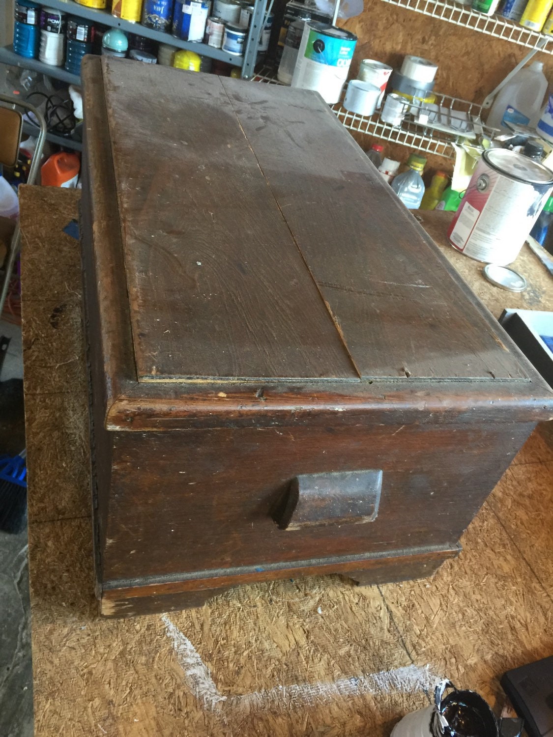 Refinished Solid Wood Small Storage Chest/trunk Hope is the Anchor of ...