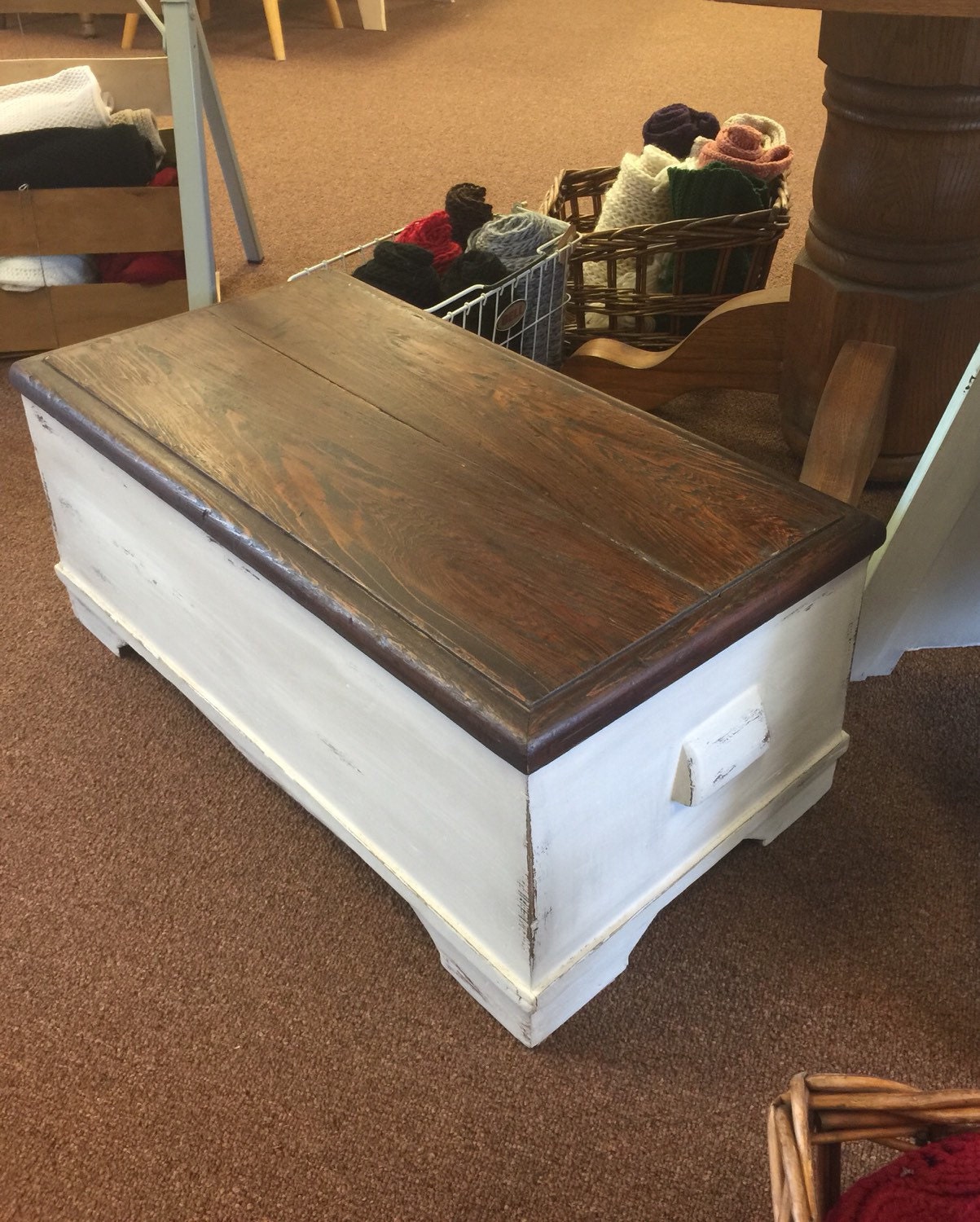 Refinished Solid Wood Small Storage Chest/trunk Hope is the Anchor of ...