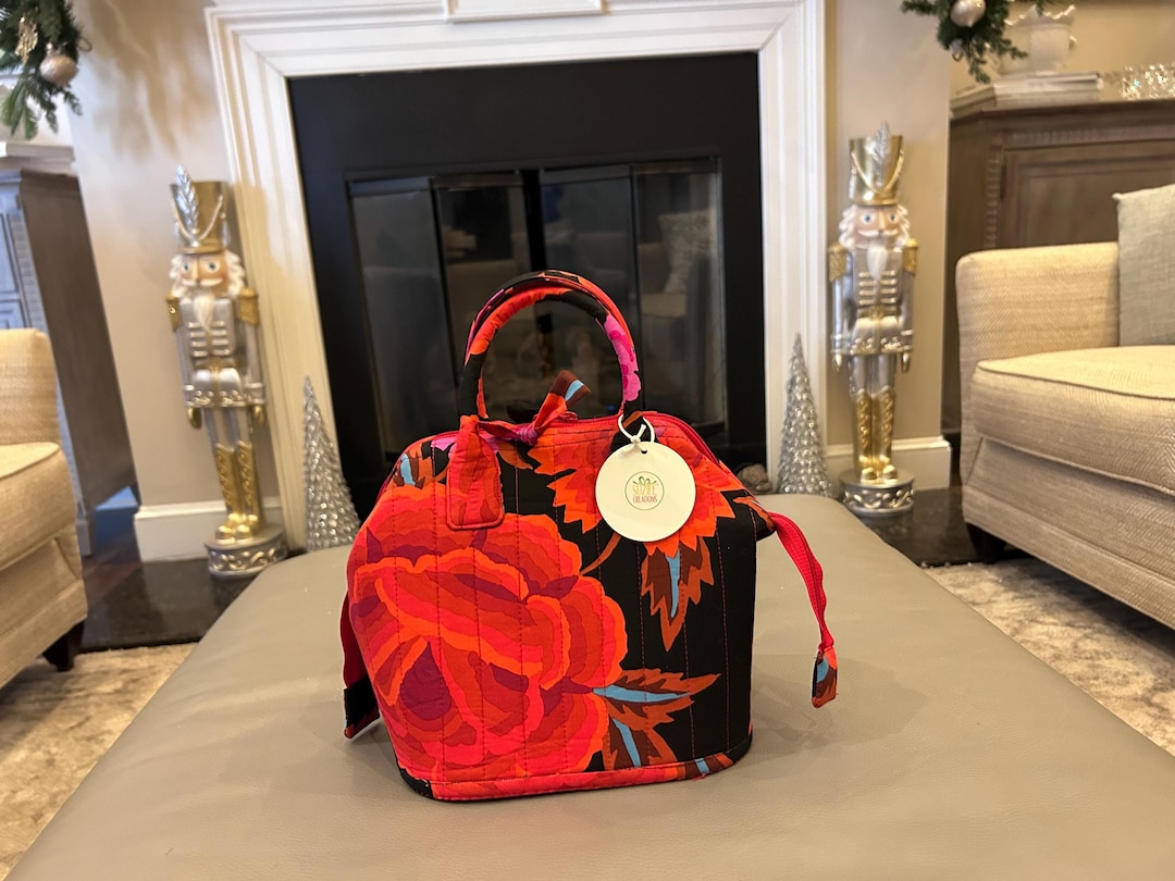 Handmade Red Travel Tote by Suzife Creations, Handbag, Small Bag ...
