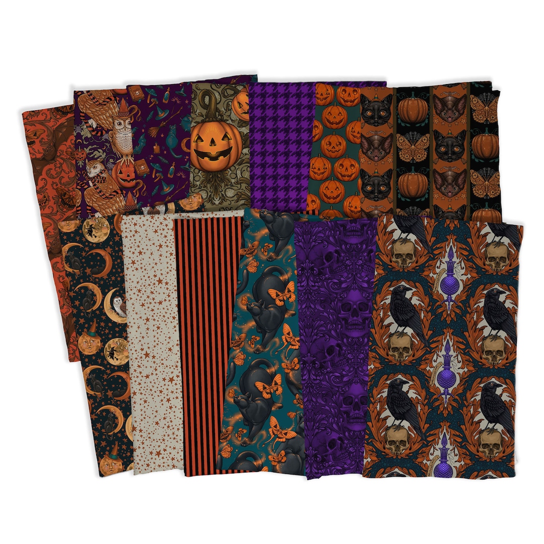 Rachel Hauer 10 Assorted Fat Quarter Bundle Precuts Mystic Moonlight ...