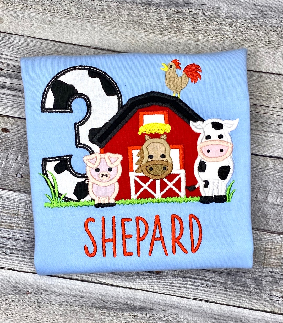 Barnyard Birthday Shirt: Farm Animals Party Outfit, Ages 1-9 - Etsy