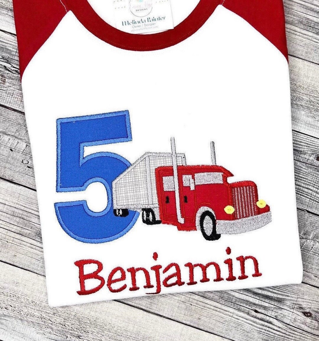 Embroidered Big Rig Birthday Shirt: Personalized Trucker Tee - Etsy