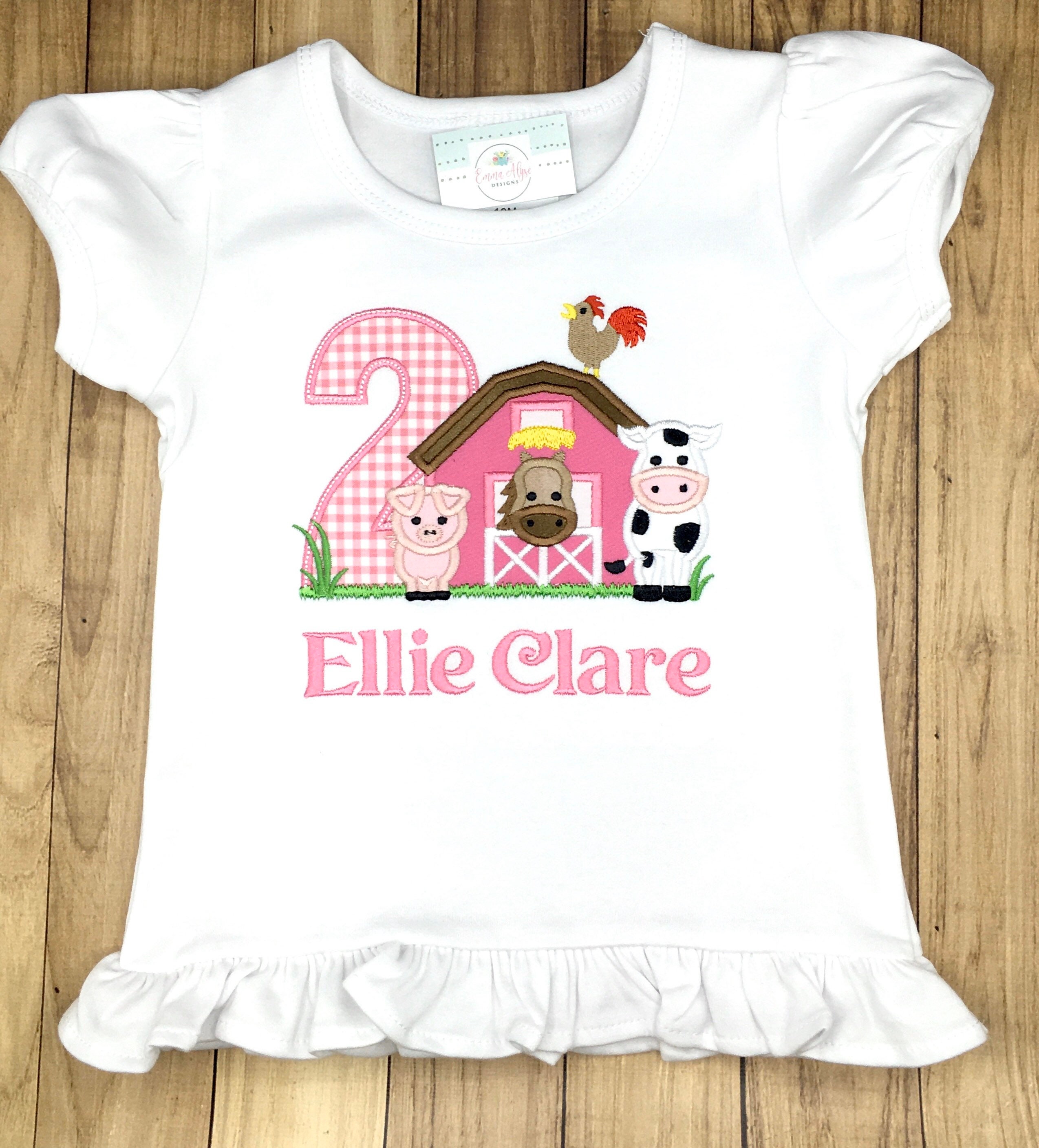 Farm Animal Birthday Shirt: Personalized Barnyard Party Outfit - Etsy