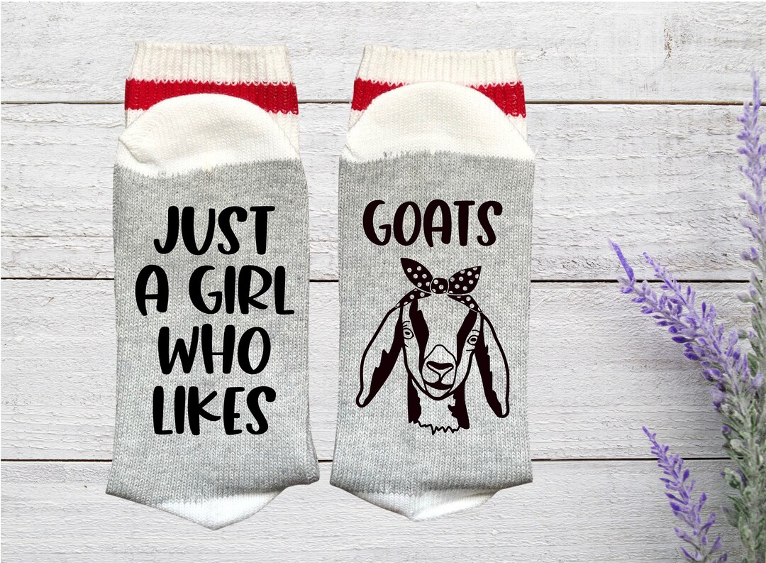 Just a Girl Who Likes Goats Socks, Funny Goat Lover Gift for Her, Farm ...