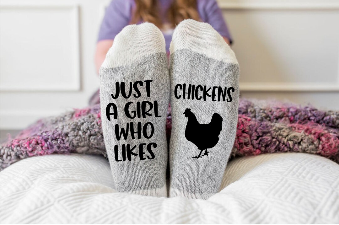 Funny Chicken Socks: Gift for Chicken Lover, Just a Girl Who Loves ...