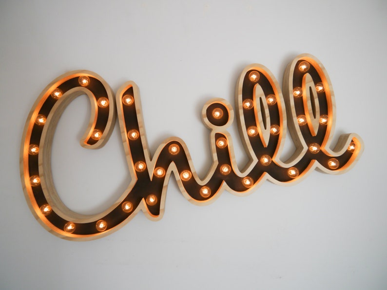 CHILL Sign | Etsy