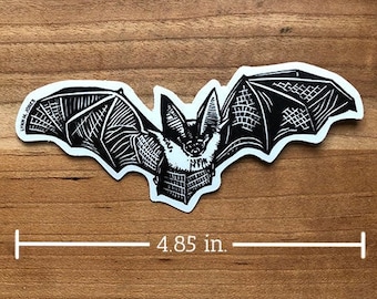 Bat Vinyl Sticker - Etsy