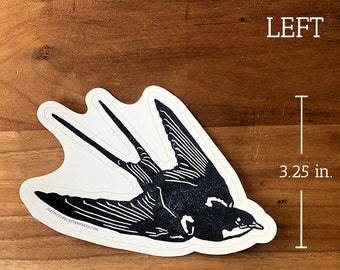 Lucky Barn Swallow Sticker, Vinyl Sticker - Etsy