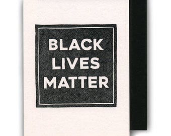 Black Lives Matter Black Lives Matter Card BLM Black - Etsy