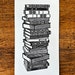 Book Stack PRINT (hand-carved Linoleum Block Limited Edition) - Etsy