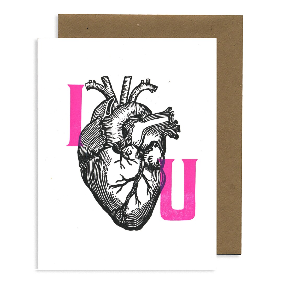 I [anatomical Heart] U CARD - Etsy