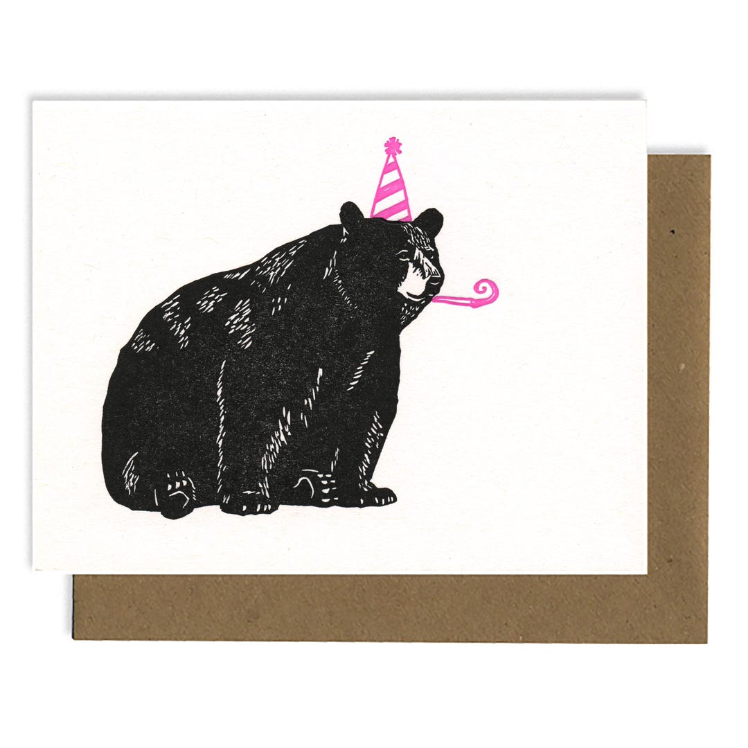 Birthday Bear CARD - Etsy