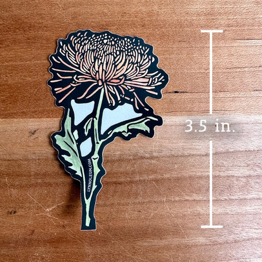 Chrysanthemum Flower STICKER - Etsy