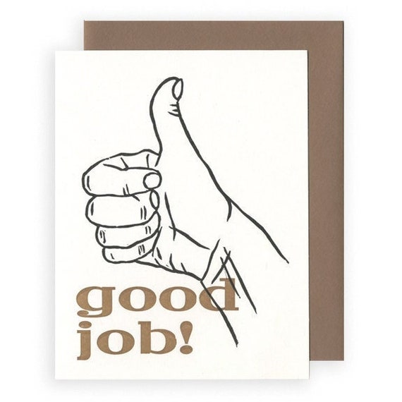 Good Job CARD | Etsy