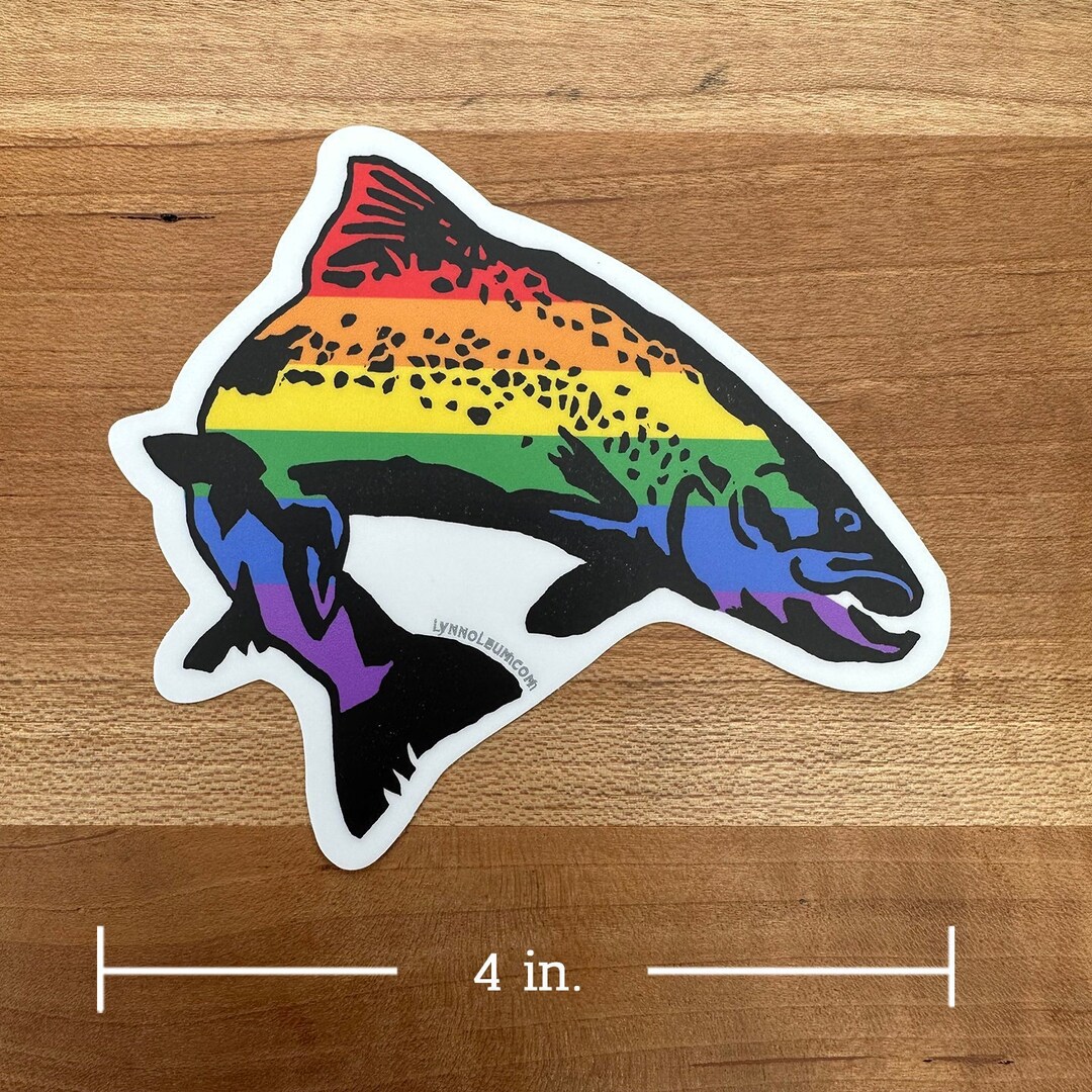Rainbow Trout VINYL STICKER - Etsy
