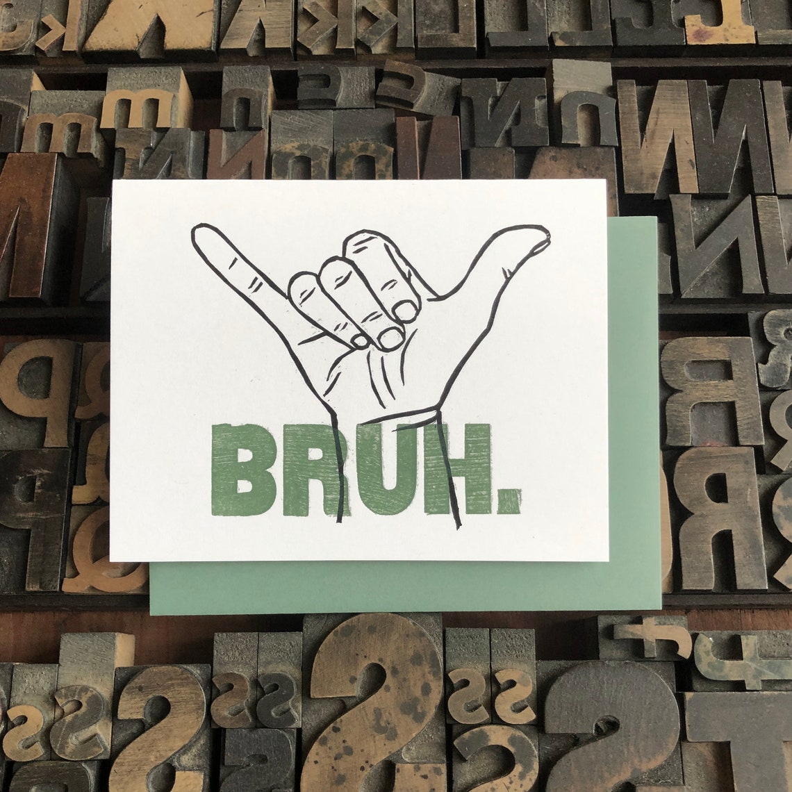 Bruh. CARD - Etsy