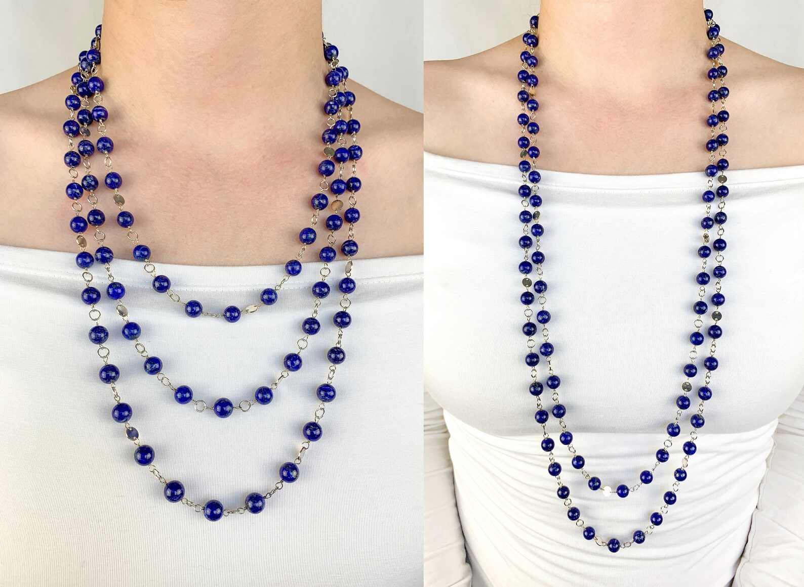 Lapis Lazuli Smooth AAA Natural Genuine Rounds Wrapped W/ 925 Sterling ...