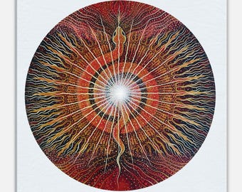 Root Chakra - Muldhara Chakra Canvas Print 30x30 Cm / 12x12″ - Etsy