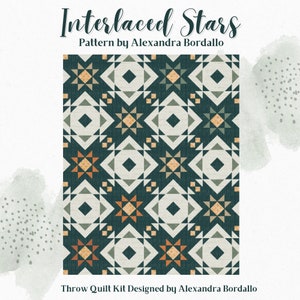 Interlaced Stars Quilt Kit Pattern by Alexandra Bordallo Pattern NOT ...