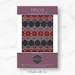 Deco Quilt by Lo & Behold Stitchery Printed Paper Pattern Modern Quilt ...