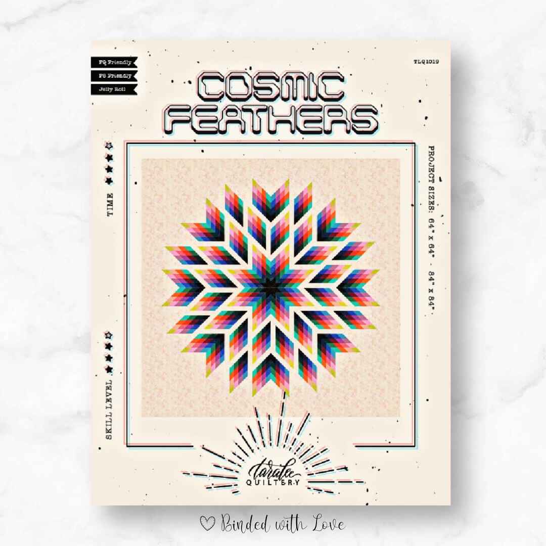 Cosmic Feathers Quilt by Taralee Quiltery | Printed Paper Quilt Pattern ...