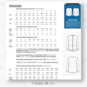 Tamarack Jacket Size 0-18 by Grainline Studio | Printed Paper Pattern ...