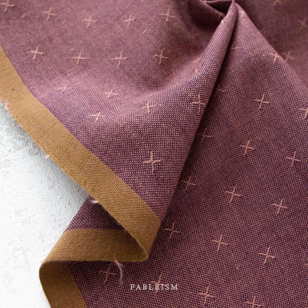 Mulberry FSW-115-MULBERRY | Sprout Woven by Fableism Supply Co. | Continuous Yardage | Fat ...