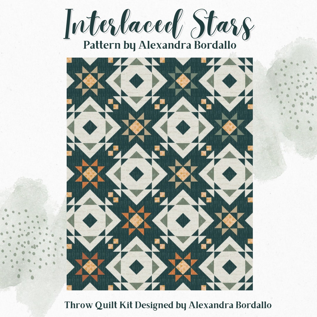 Interlaced Stars Quilt Kit Pattern by Alexandra Bordallo Pattern NOT ...