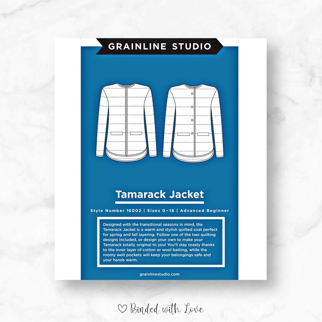 Tamarack Jacket Size 0-18 by Grainline Studio | Printed Paper Pattern ...