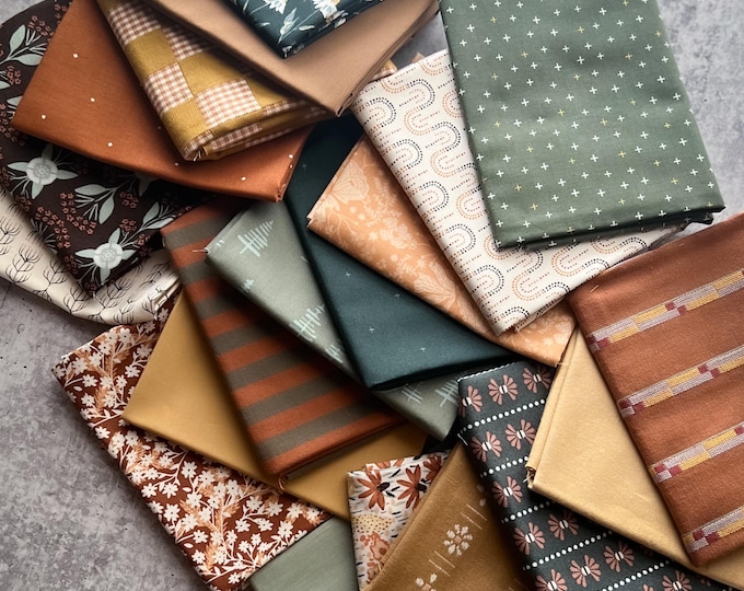 Golden Gathering Bundle | Curated 20 Fat Quarter Bundle | BUNDLE-273 - Etsy