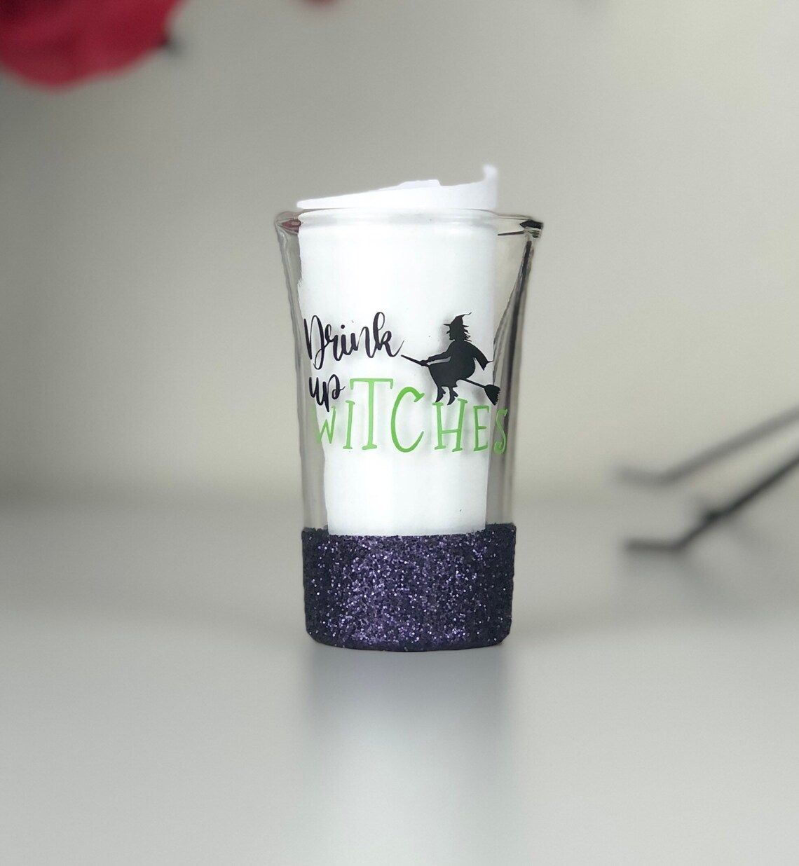 Halloween Shot Glasses, Halloween Glitter Shot Glasses, Witches Shot ...