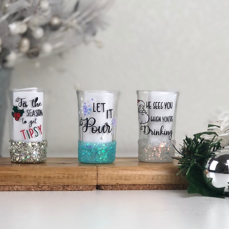 Christmas Shot Glass - Etsy