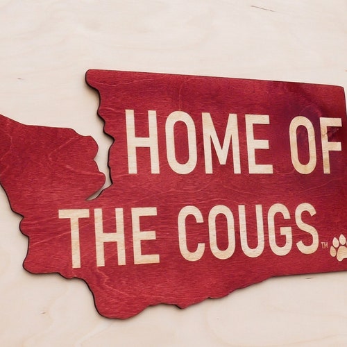 Home of the Cougs Wooden Sign - Etsy