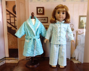 18 Inch Doll Pink Flannel Pajama and Robe Set - Etsy