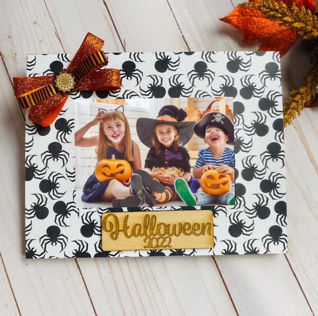 Spider Web Picture Frame-personalized Halloween Picture Frame-baby's ...