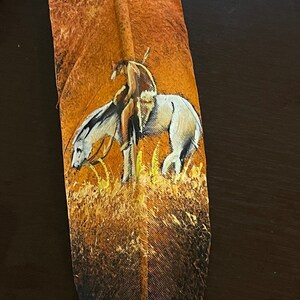 Hand Painted Large Real Feather With End of the Trail Indian Trail ...