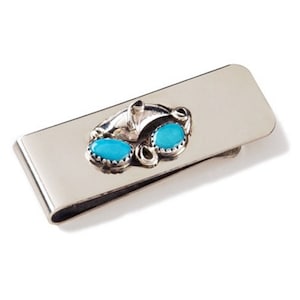 Native American Hand Crafted Money Clip With Sterling Silver Leaf With ...