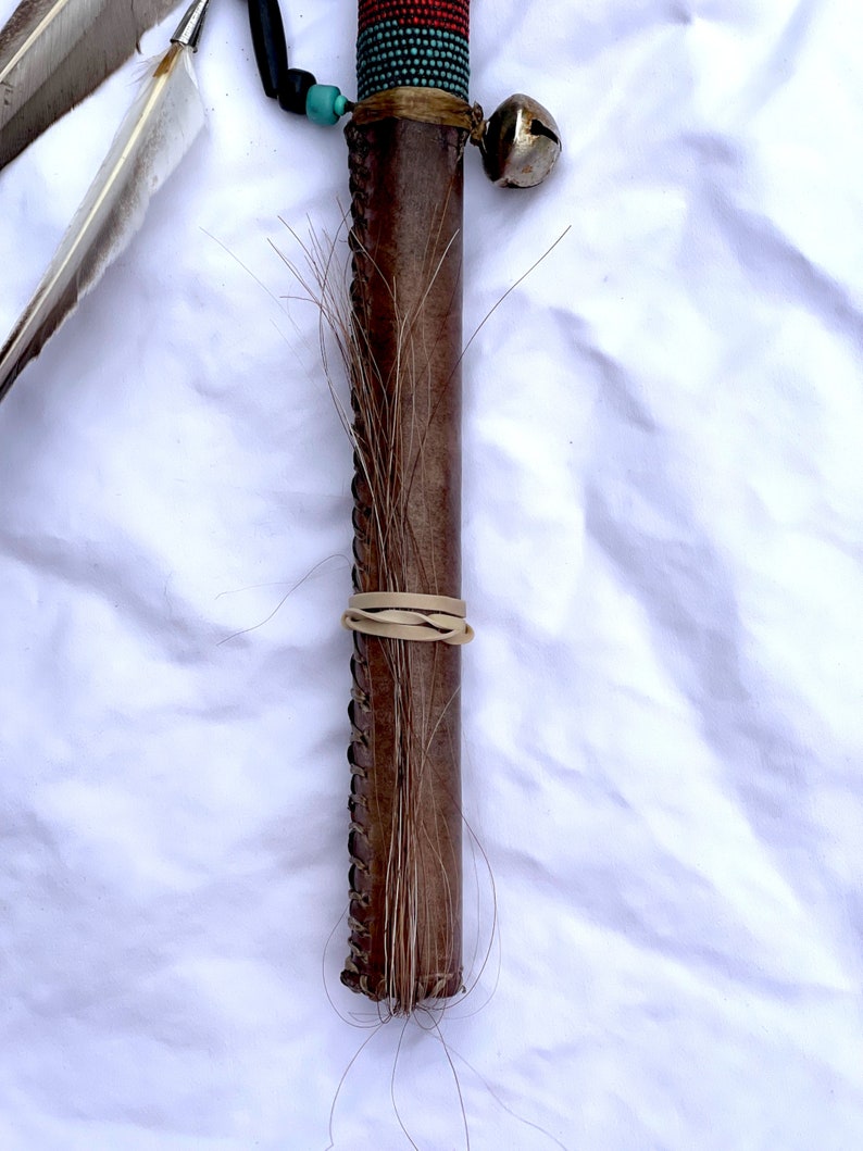 Long Hand Crafted Native American Dance Coup Stick Made by Clara ...