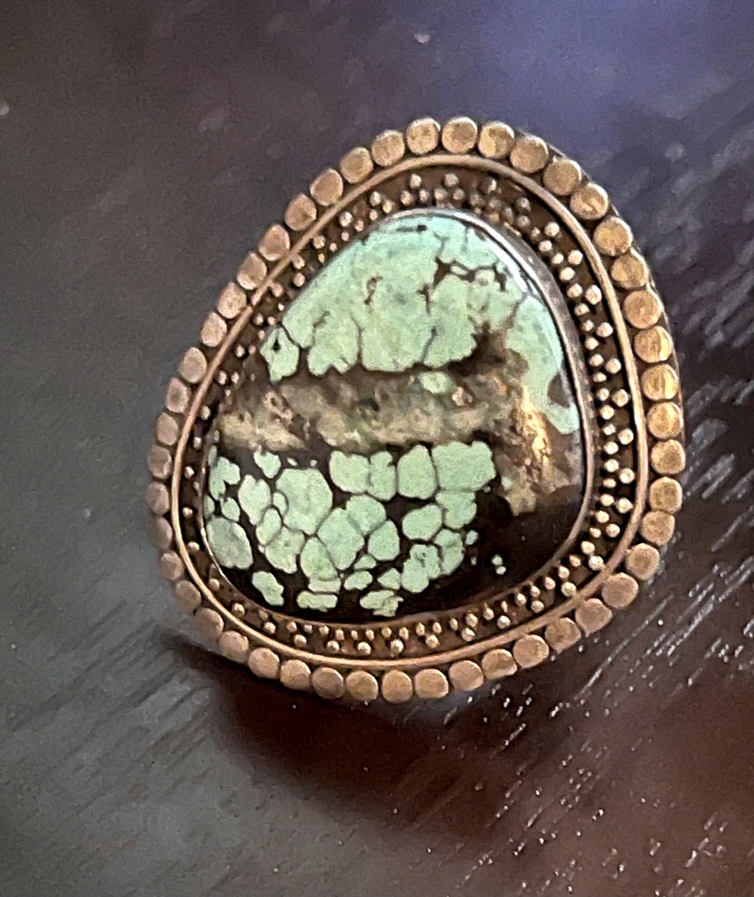 Vintage Native American Hand Made Ring Big Unique Rare Turquoise in ...