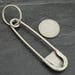 Huge Safety Pin Key Ring Hand Crafted Sterling Silver Big Bear Claw ...