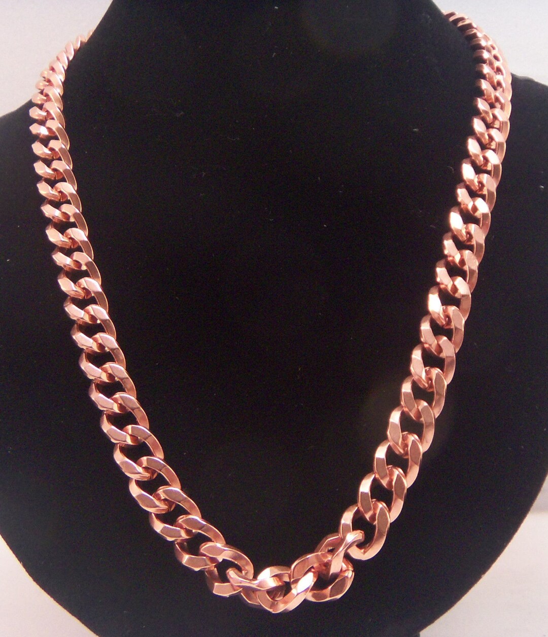 Solid Copper Necklace in Link Style Chain 18" Made in USA - Etsy