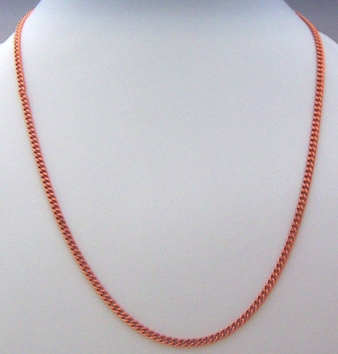 Men's Women's Link Copper Curb Chain Necklace 24" Solid Copper - Etsy