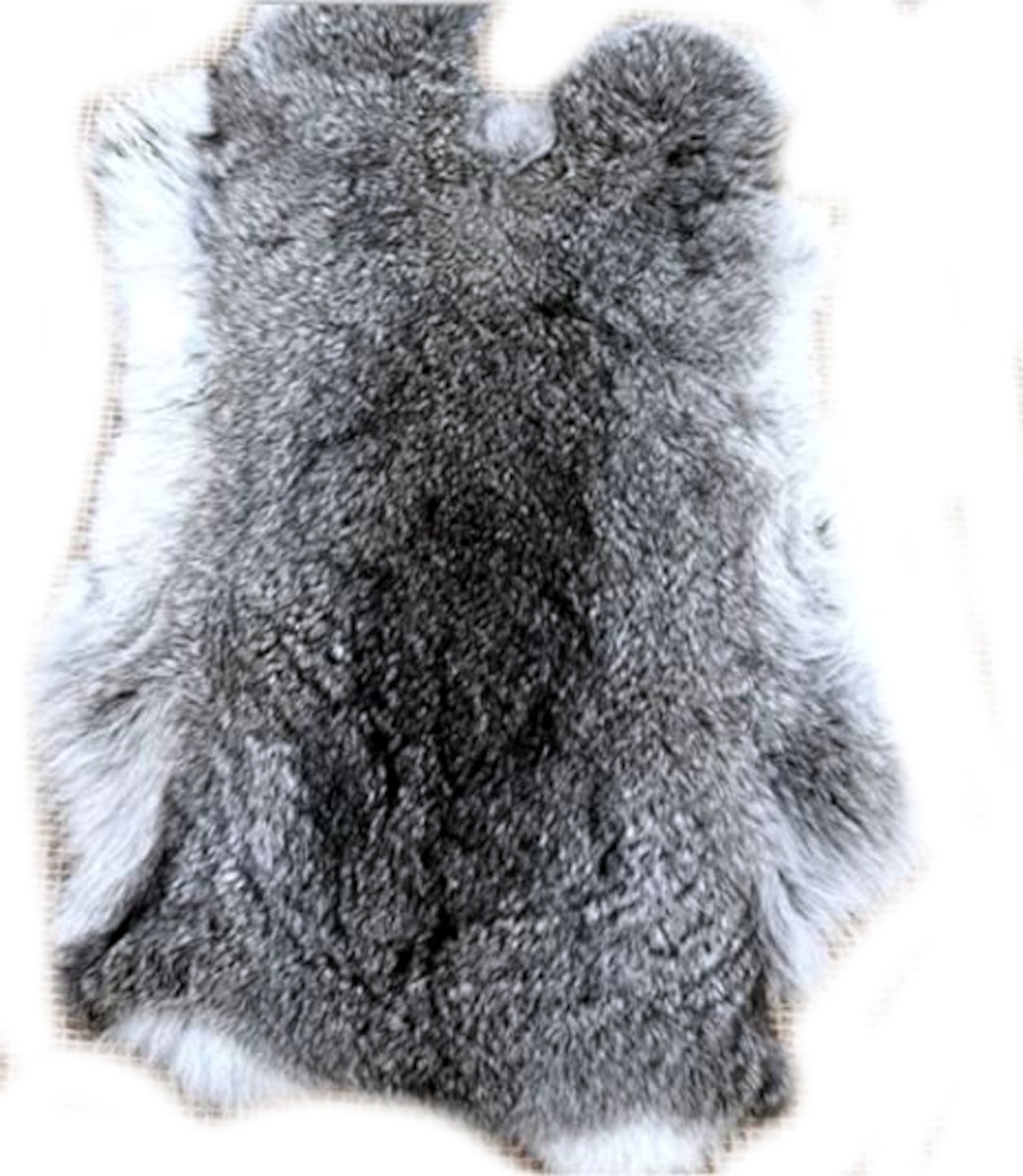 Huge Rabbit Pelt Skin 19"/16" Natural Rex Thick and Soft Tanned ...