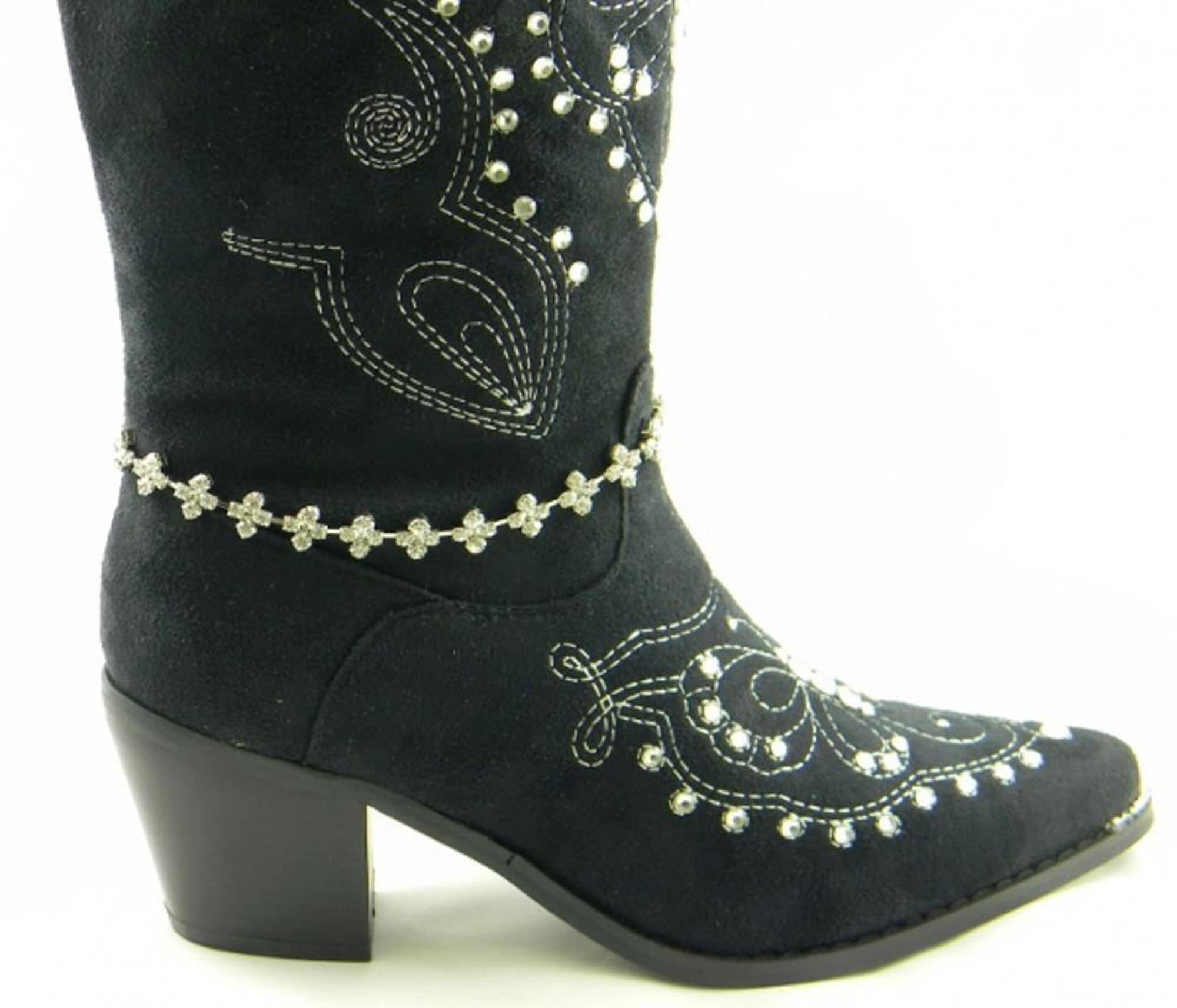 Boot Jewelry Ankle Bracelet Chain Multiplr Crystal Rhinestones in ...